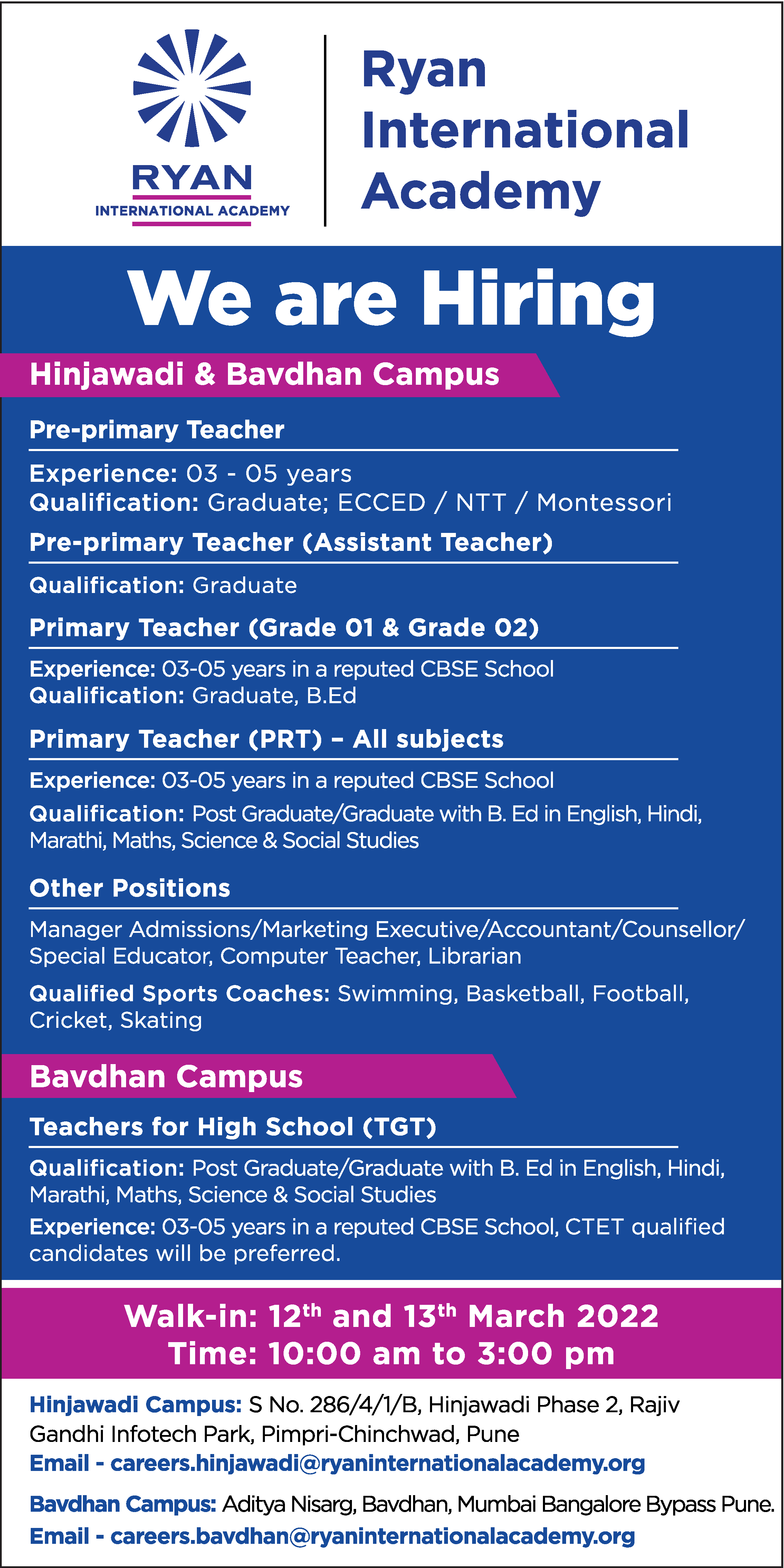 Times Ascent Ad Image For Ryan International Academy Timesascent Times Ascent Ad Image For Ryan International Academy Timesascent