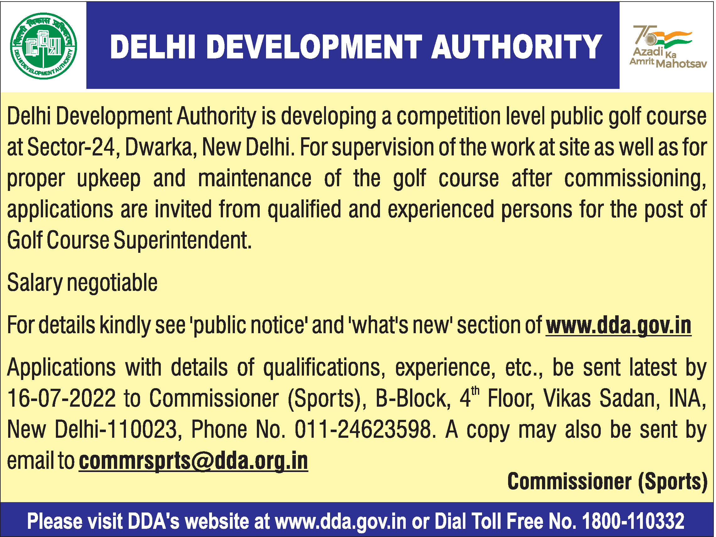 Times Ascent Ad Image for Delhi Development Authority - timesascent.com