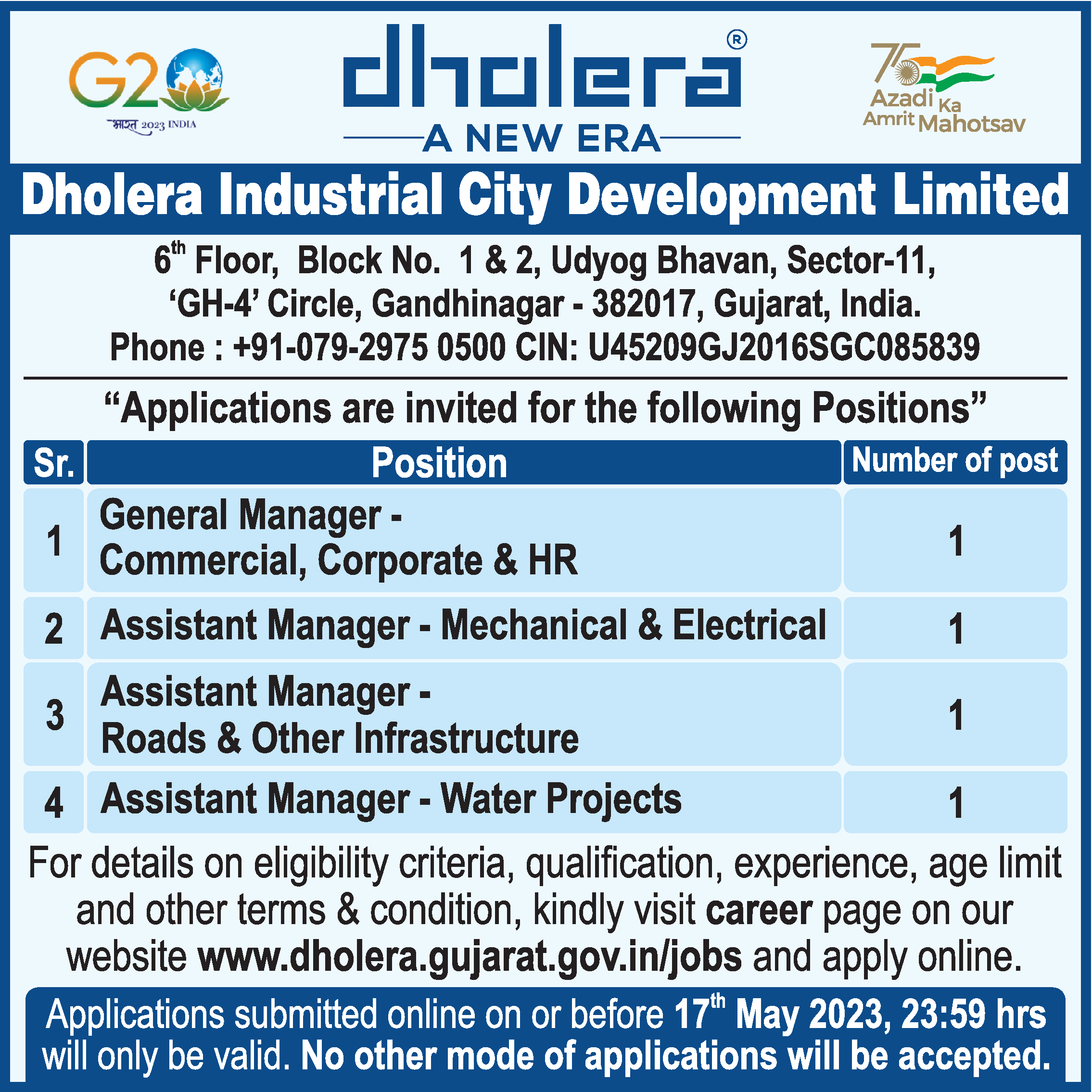 Times Ascent Ad Image for Dholera Industrial City Development Limited - timesascent.com