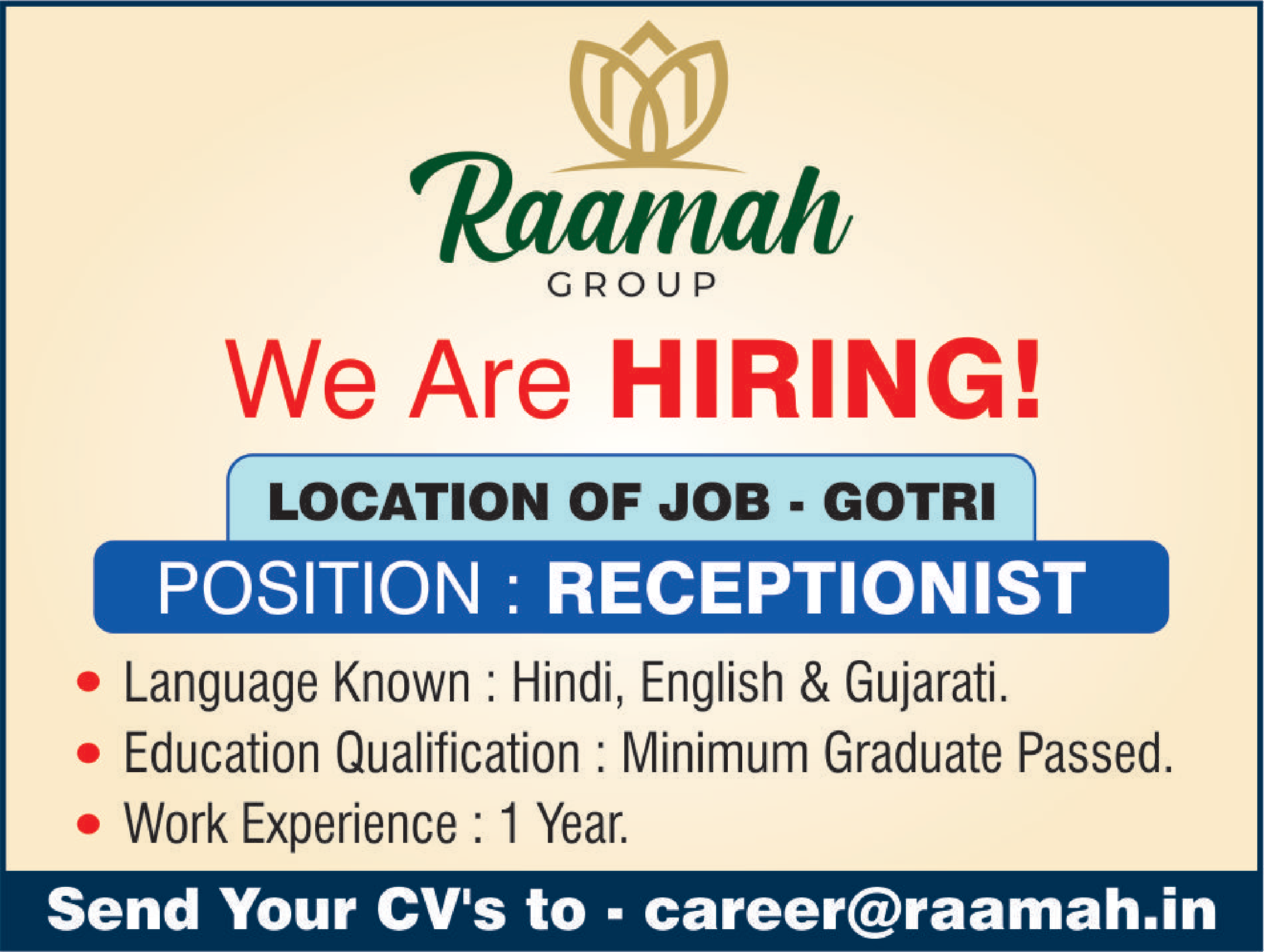 Times Ascent Ad Image for Raamah Group - timesascent.com